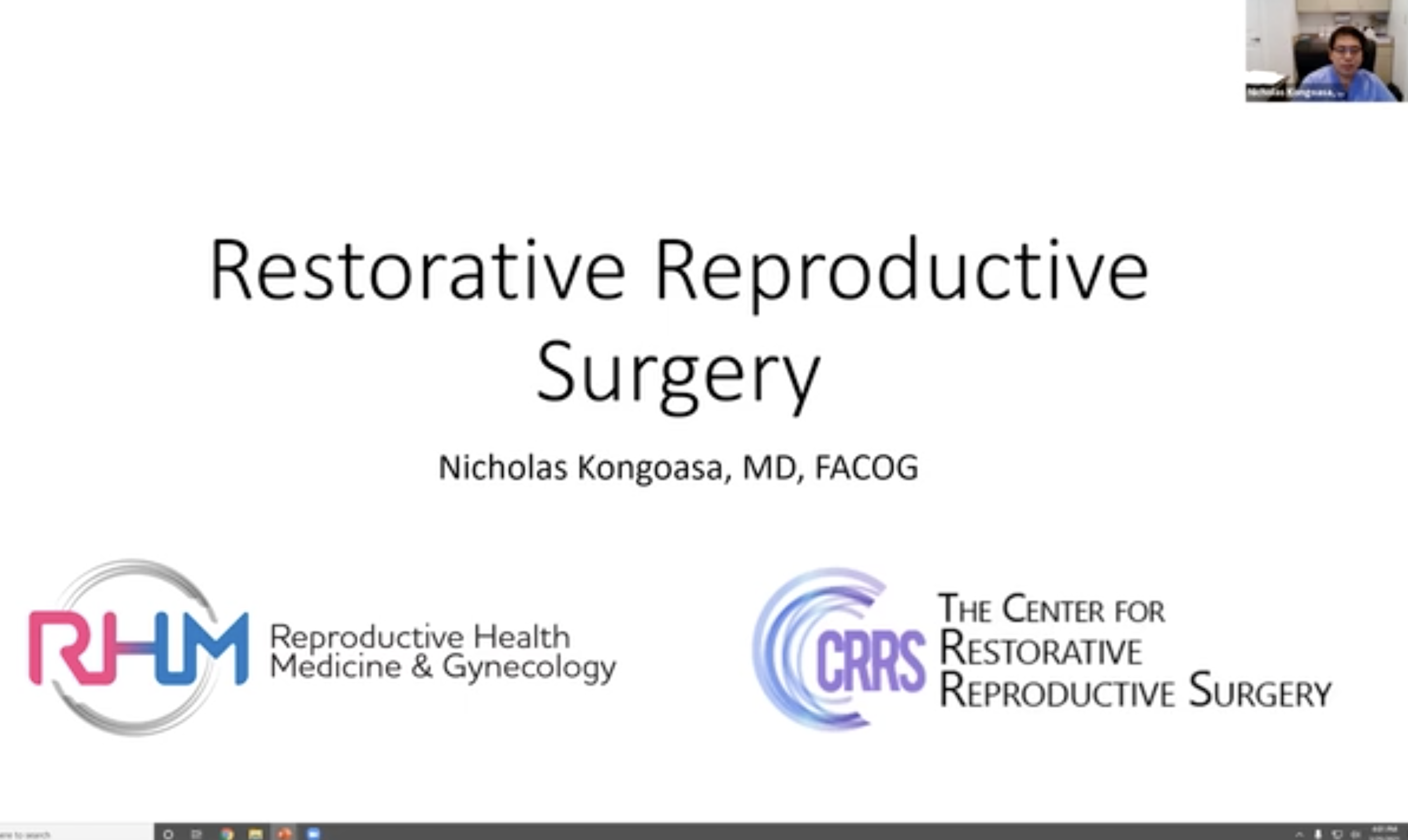 March Grand Rounds: Restorative Reproductive Surgery | International ...